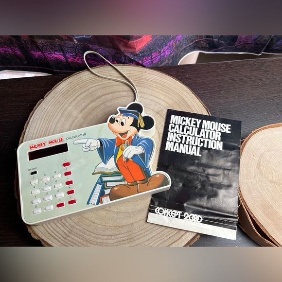 Disney | Office | Mickey Mouse Vintage 97s Calculator Tested Wbox ...